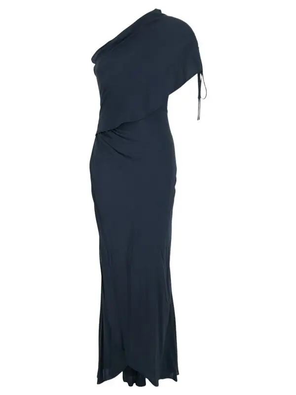 SEMICOUTURE One-shoulder Maxi Dress - Blue