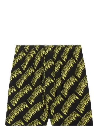 Balenciaga Logo Printed Elastic Waist Shorts - Green