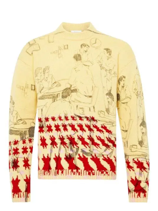 J.W.ANDERSON Patterned Intarsia Jumper - Nude