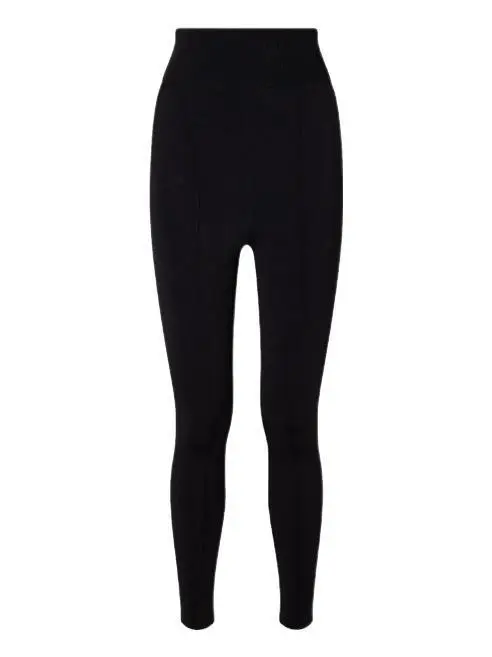 Chloé Slim Fit Trousers With Knitted Hem - Black