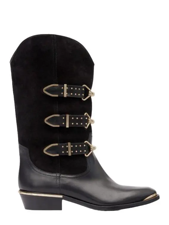 Isabel Marant Étoile Mexia Buckled Boots - Black