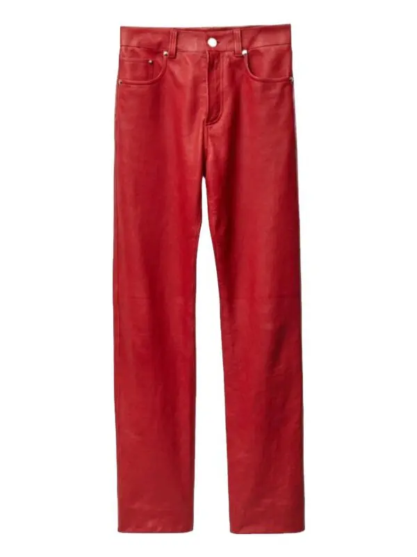 Versace Straight Leg Trousers - Red