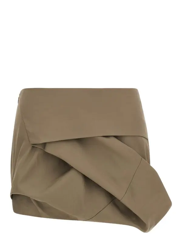 ENTIRE STUDIOS Structured Draped Mini Skirt - Grey