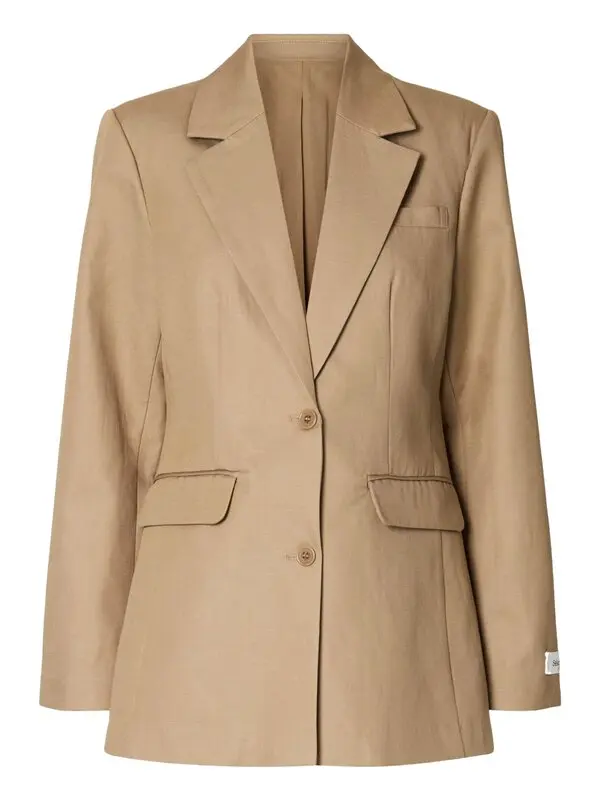 SELECTED Relaxed Fit Single-breasted Blazer - Nude