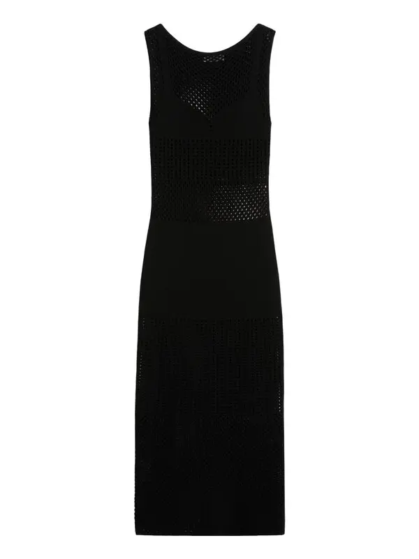 Sportmax Sleeveless Round Neck Knit Dress - Black