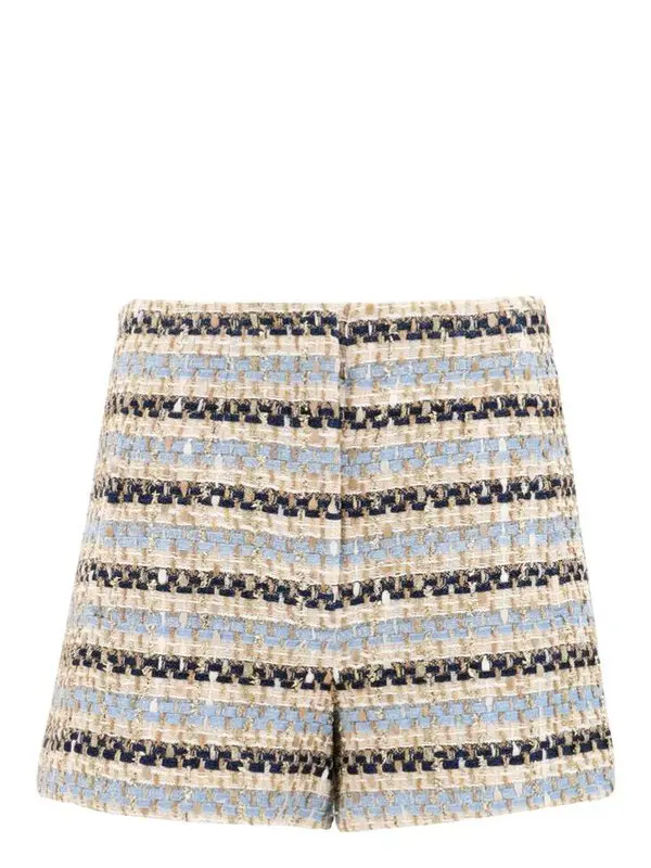 Veronica Beard Metallic Tweed Shorts - Nude