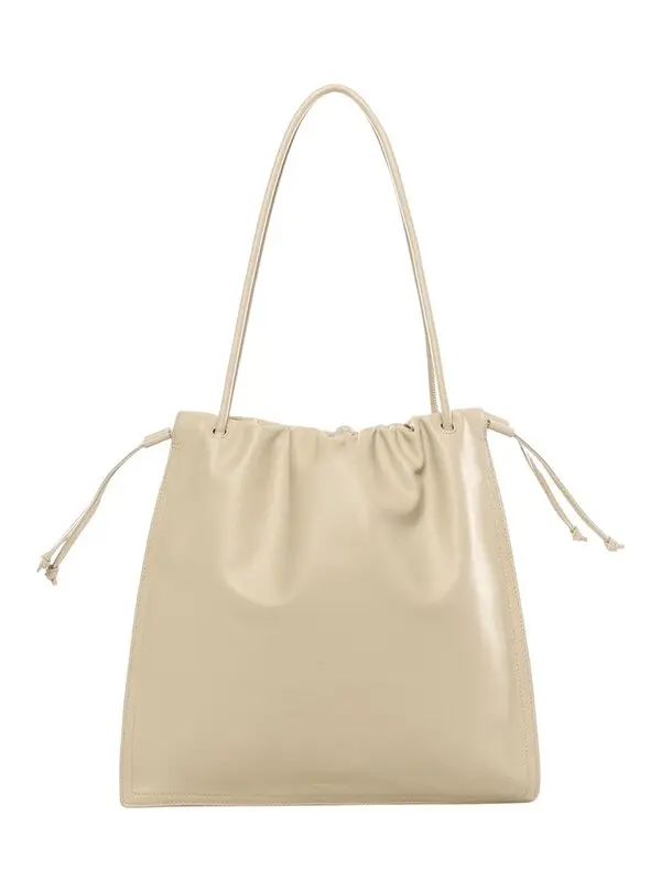 COCCINELLE Logo Embossed Drawstring Tote Bag - Nude