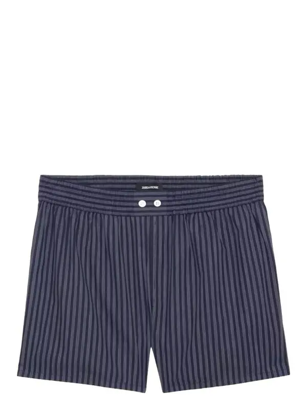 Zadig&Voltaire Striped Elastic Waist Shorts - Black