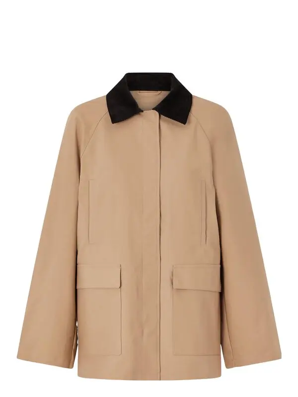 TOTEME Long Sleeve Collared Jacket With Front Pockets - No