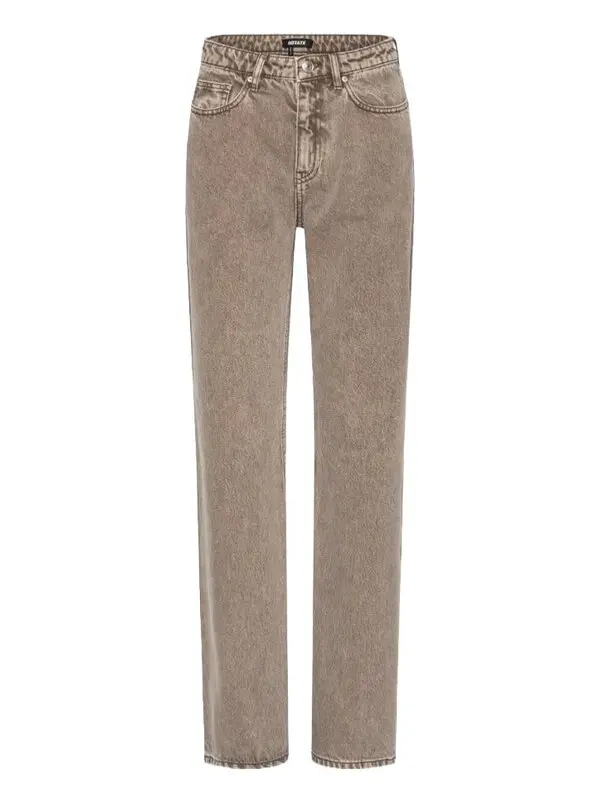 ROTATE BY BIRGER CHRISTENSEN Loose Straight-leg Jeans - Taupe