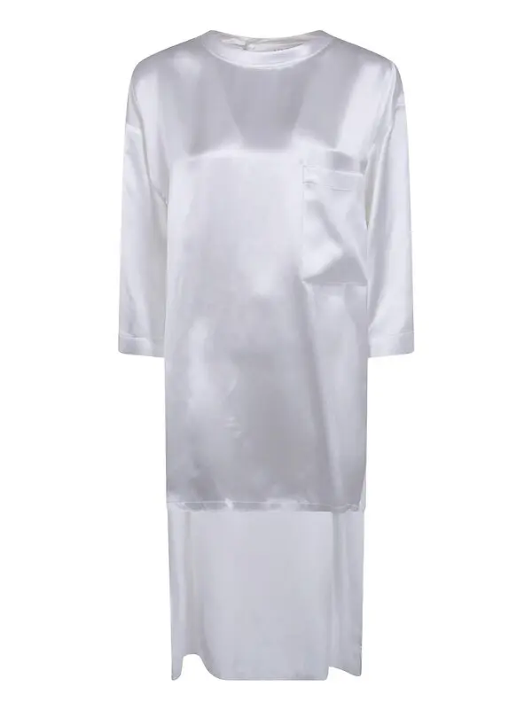 DARKPARK Longline T-shirt With Chest Pocket - Off White