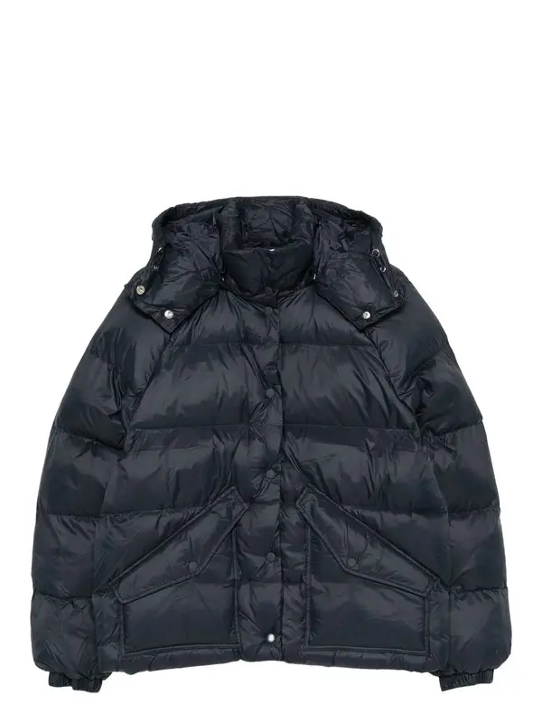 SAMSOE SAMSOE Quilted Cotton Hooded Jacket - Black