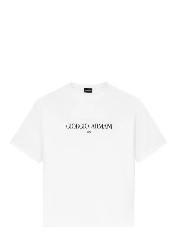 Giorgio Armani Logo Print T-shirt - White