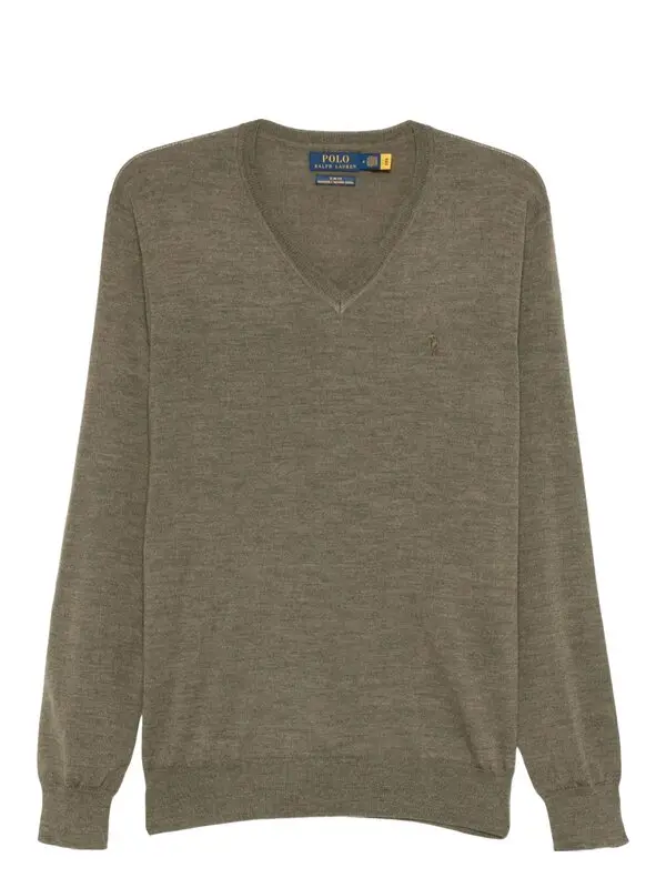 Polo Ralph Lauren V-neck Wool Sweater - Green