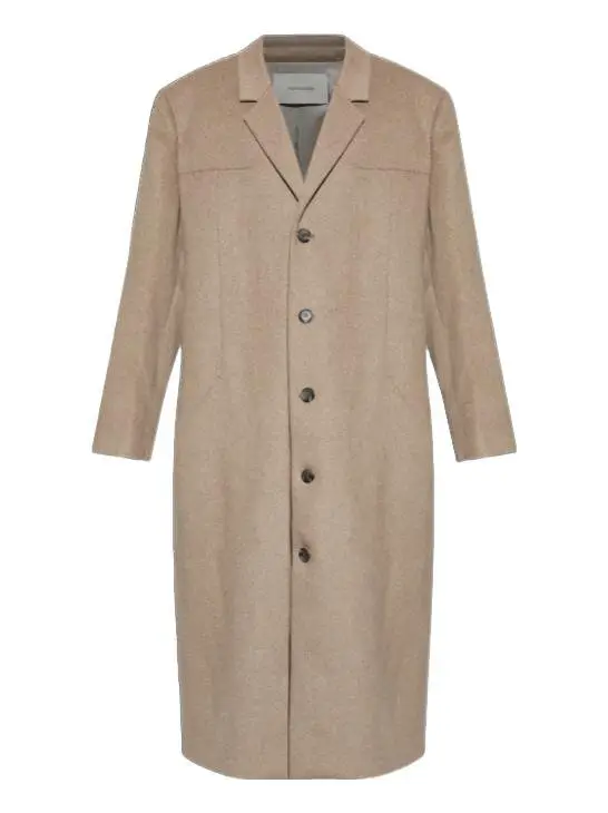 ENTIRE STUDIOS Button-fastening Wool Coat - Nude