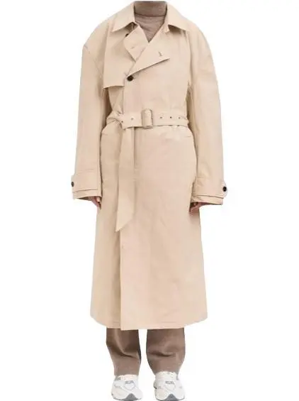 ENTIRE STUDIOS Logo Trench Coat - Nude