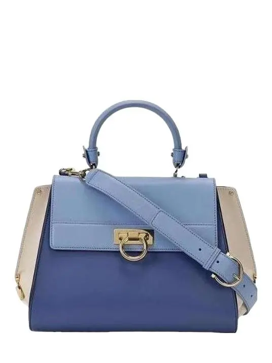 FERRAGAMO Sofia Logo Handbag - Blue