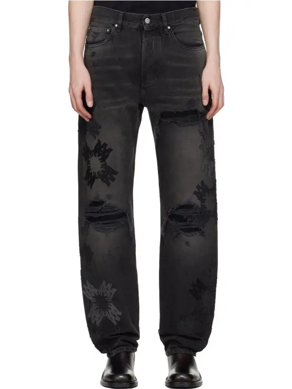 Amiri Ma Quad Mx1 Straight Leg Jeans - Black