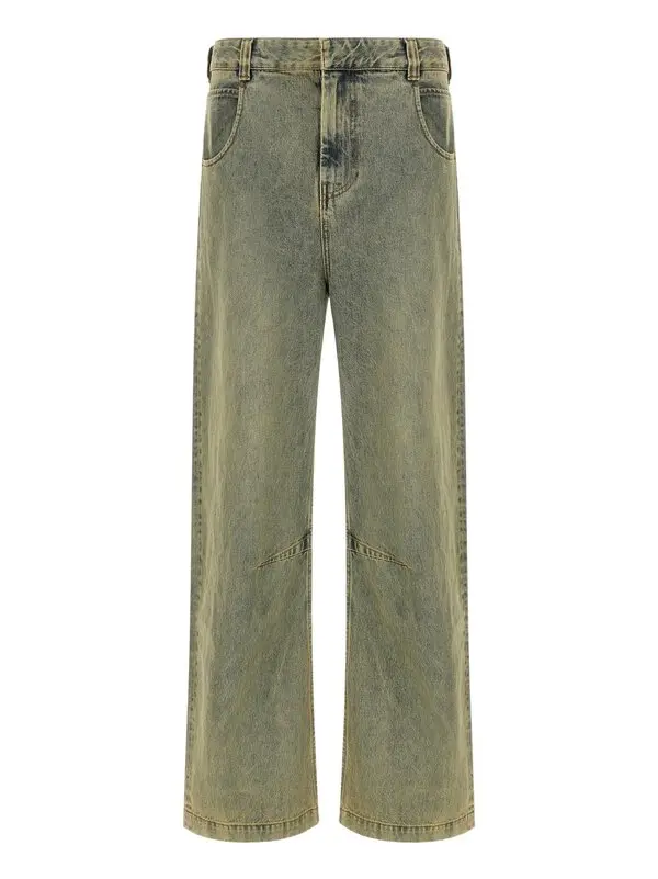 ENTIRE STUDIOS Gem Surface Wave Jeans - Green