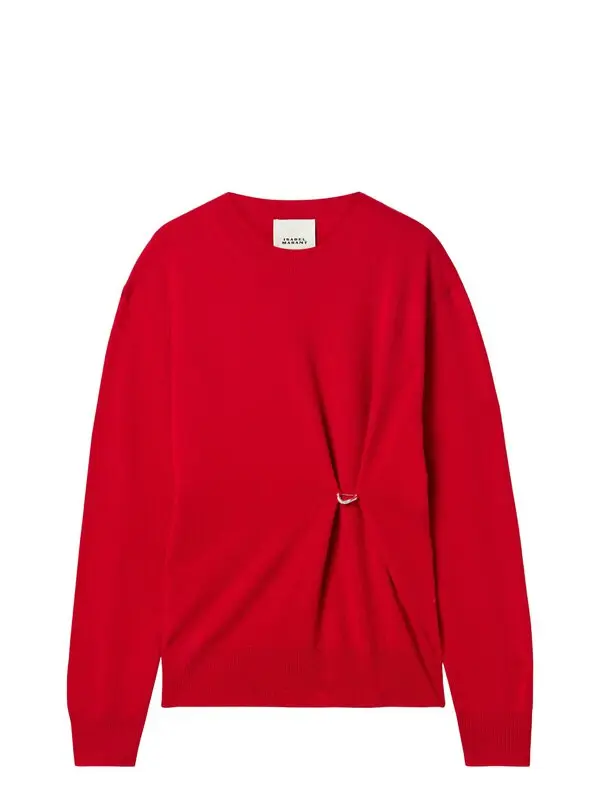 Isabel Marant Étoile Crew Neck Long Sleeve Sweatshirt With Asymmetric Detail - Red