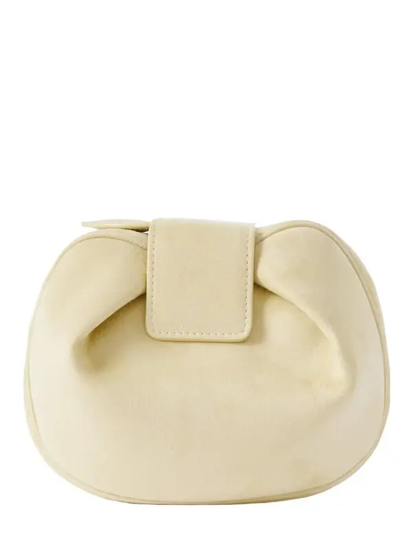 Gabriela Hearst Soft Demi Suede Clutch - Nude