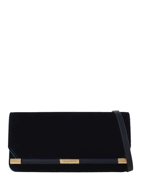 Victoria Beckham Velvet Clutch - Black