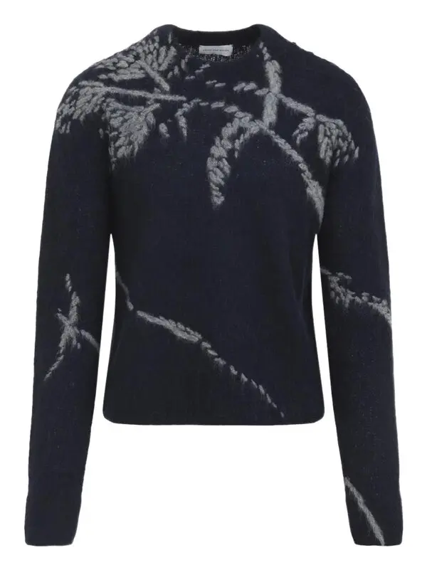 Dries Van Noten Mouche" Printed Pullover - Navy