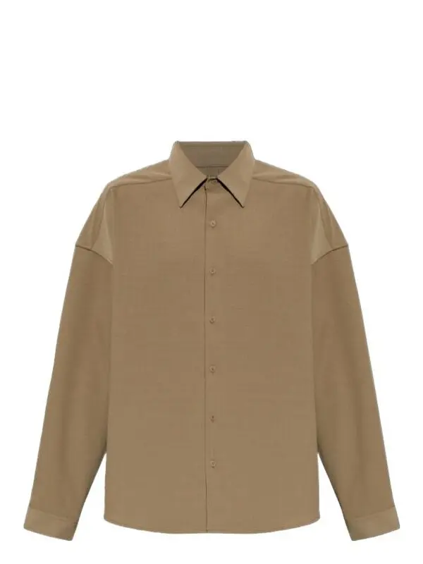 ENTIRE STUDIOS Long-sleeved Buttoned Shirt - Brown
