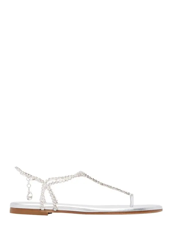 GIANVITO ROSSI Eternity Flip-flop Sandals - Silver