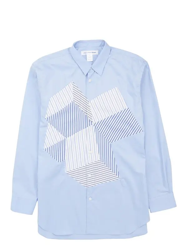 Comme Des Garçons Striped Shirt - Light Blue