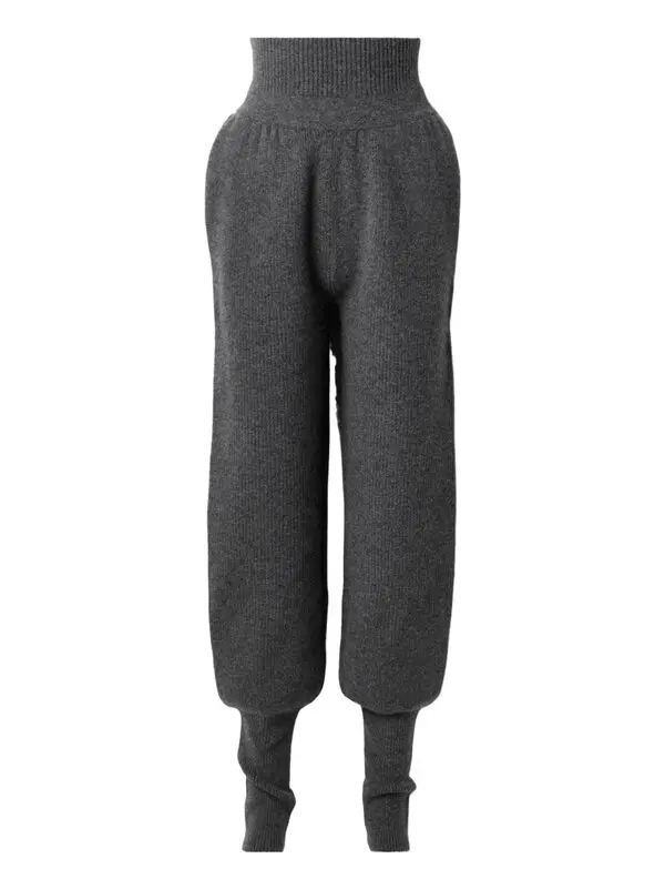 Altuzarra Ribbed Merino Wool Tapered Pants - Black