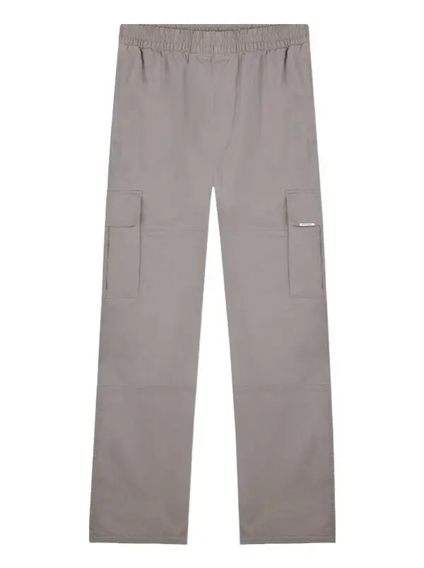 REPRESENT Cargo Pants With Flap Pockets And Metal Bar Detailing - Dark Grey Brown