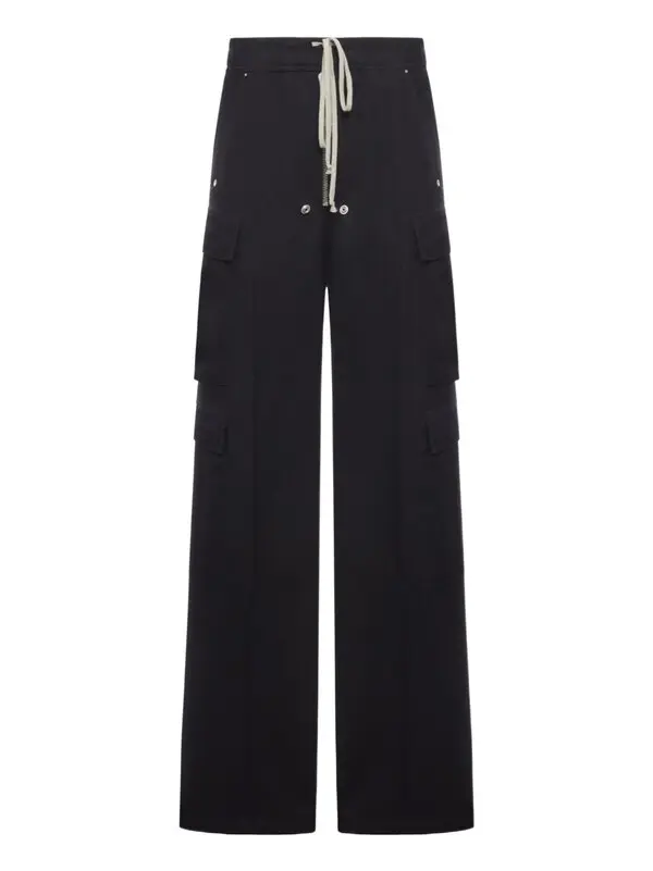 Rick Owens Drawstring Wide Leg Trousers - Black