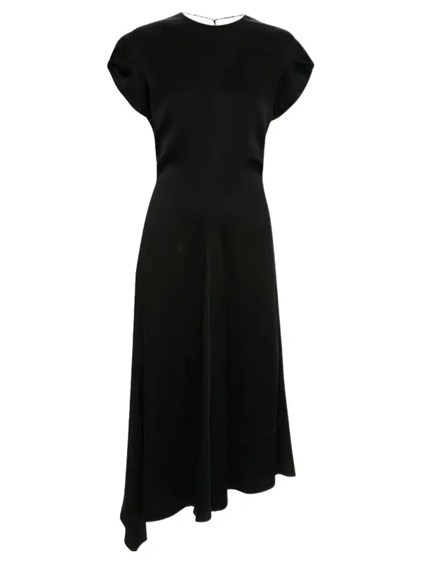 Victoria Beckham Twist Shoulder Dress - Black
