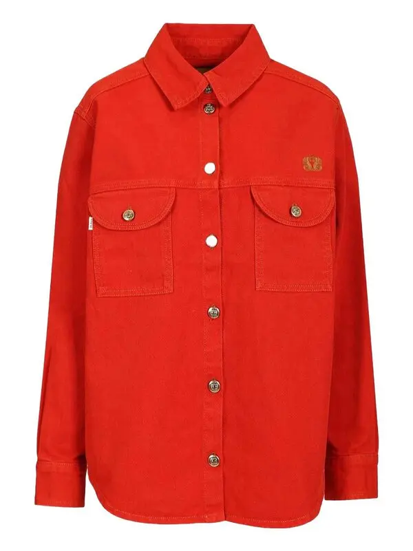 BLAZÉ MILANO Clapotis Berber Shirt Jacket - Red