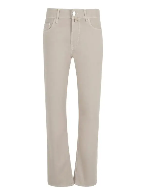 Jacob Cohen Logo Patch Jeans - Light Beige