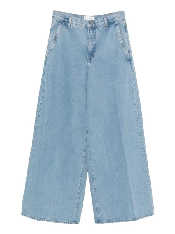 FRAME The Drape Wide-leg Jeans - Blue