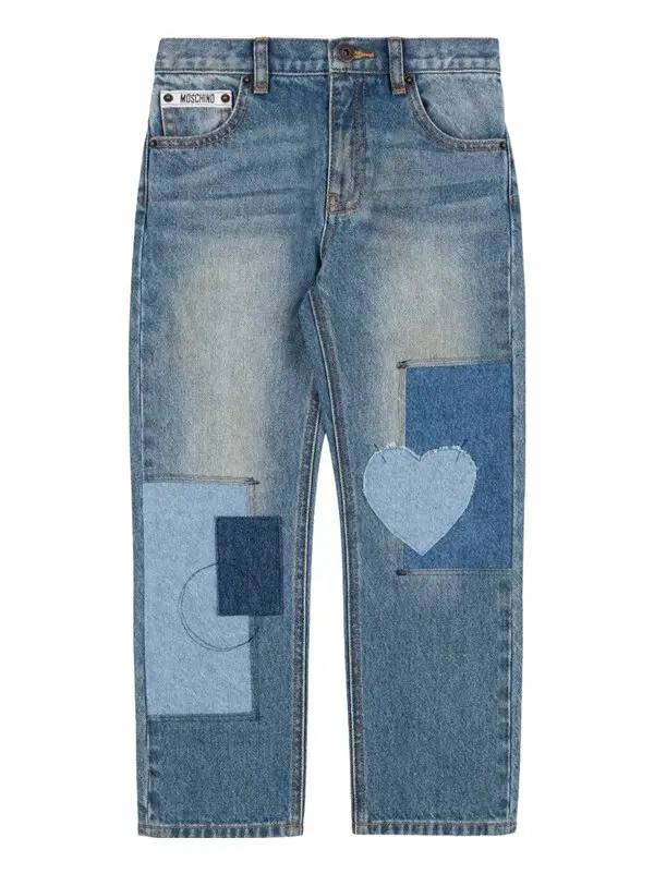 Moschino Patchwork Straight-leg Jeans - Blue