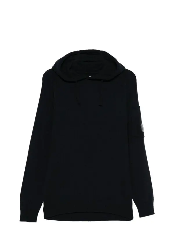 C.P. COMPANY Long Sleeve Hoodie - Total Eclipse - Blue