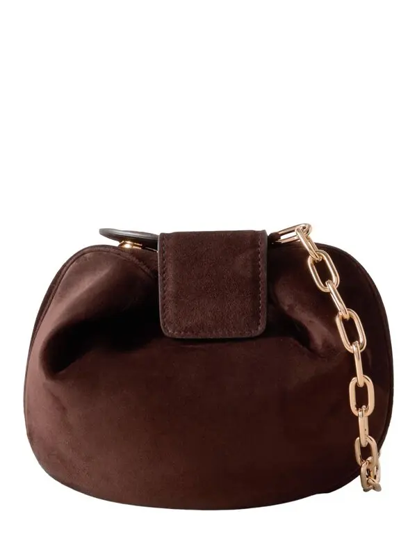 Gabriela Hearst Soft Demi Suede Clutch - Brown