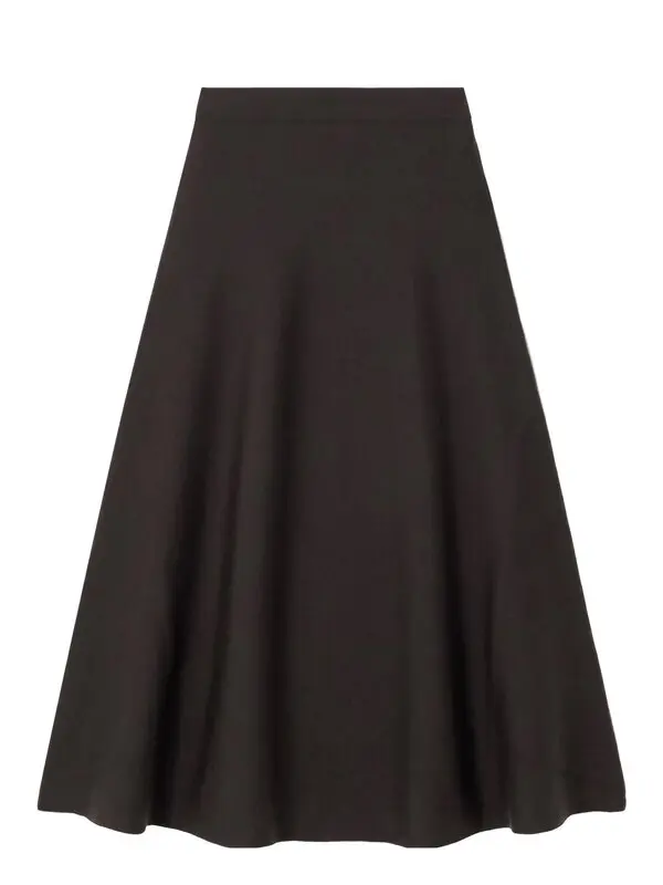 Gabriela Hearst Freddie Wool, Silk And Cashmere-blend Midi Skirt - Black