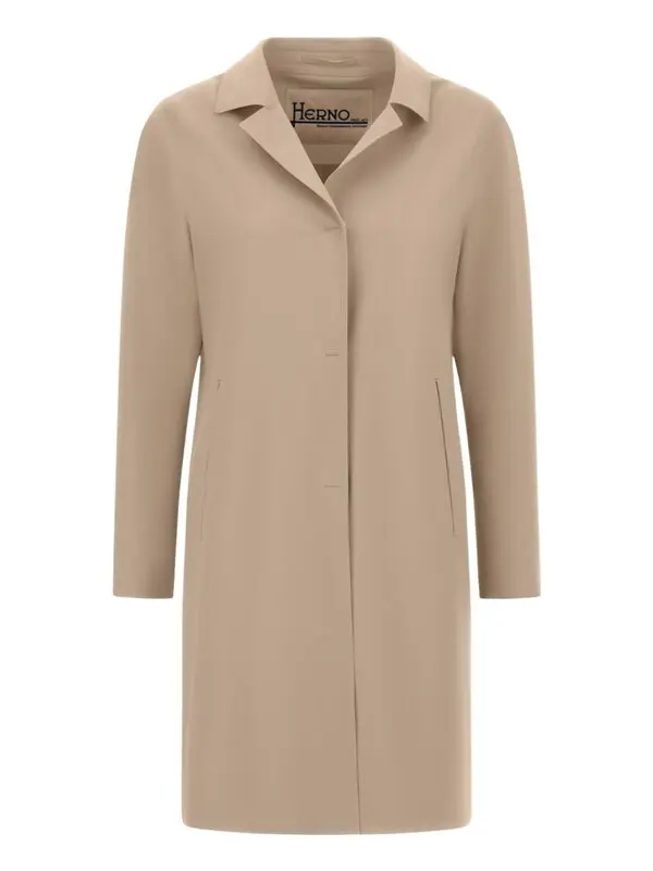 Herno Notched Lapel Coat - Dove Grey