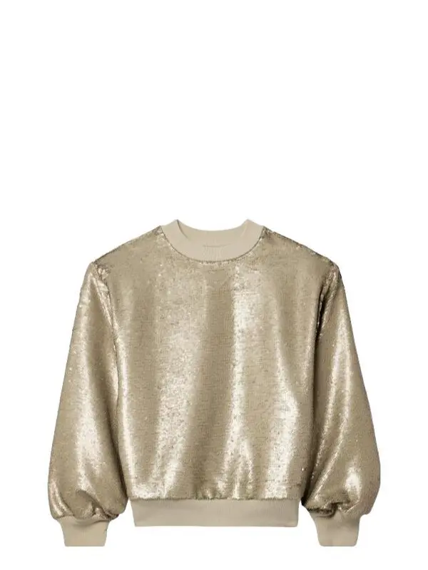 THE FRANKIE SHOP Metz Sequined Jersey Sweatshirt - Bronze