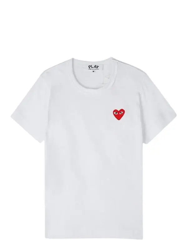 Comme Des Garçons Logo Appliqué T-shirt - White