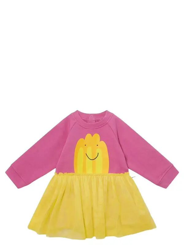 Stella McCartney Long Sleeve Patchwork Dress - Yellow