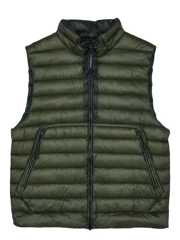 C.P. COMPANY Zippered Down Vest - Green