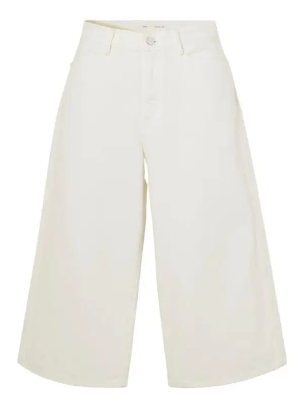 AGOLDE Wide-leg Denim Culottes - White