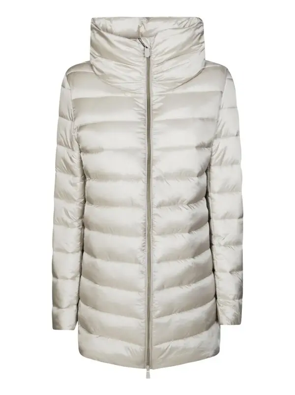 SAVE THE DUCK Padded Jacket With Stand Collar - White