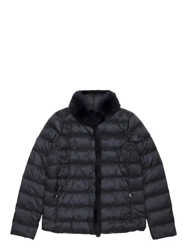 Max Mara Fur Trimmed Down Jacket - Blue