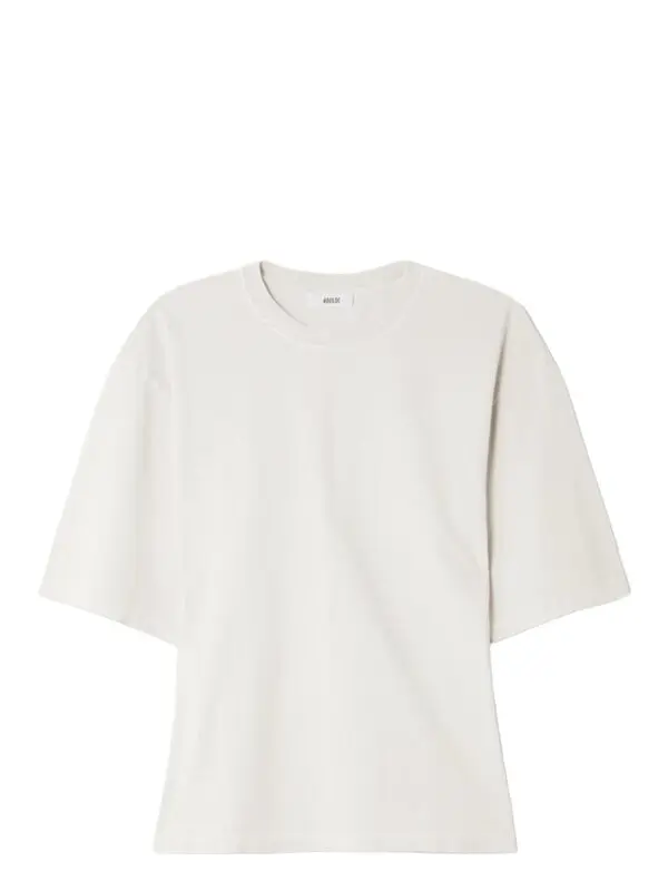 AGOLDE Storey Cotton-jersey T-shirt - Bone